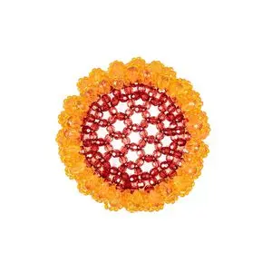 TILLIE BEADS Sunny Sunflower Bead Coaster Set - Yellow