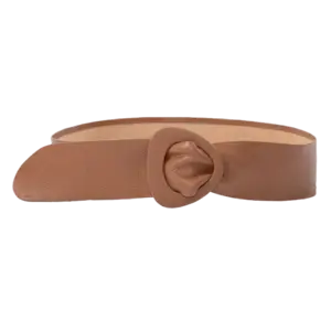BELTBE Wide Triangle Buckle Belt Caramel - Brown