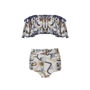 NUR KARAATA Helianthus Tropezienne Bikini Set - White