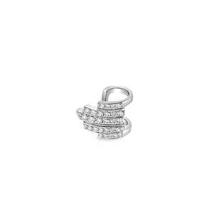 SALLY SKOUFIS Alignt Ear Cuff With Made Cz Diamond Stimulant In Sterling - Silver