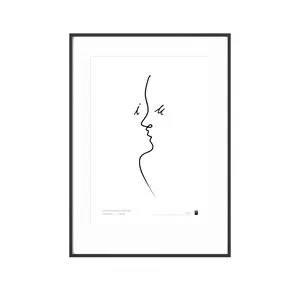 Curiosity Snug Love Lines Series I Love U Print - Black