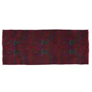 Natalia Petruch Botanical Silk And Wool Scarf - Red