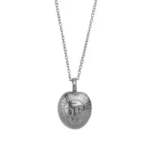 GODDESS CHARMS God Of Courage & Inner Strength Necklace Set Narasimha Lord Vishnu - Silver