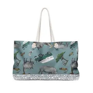 PIPER & FOX Mahjong/weekender Bag - Blue/grey