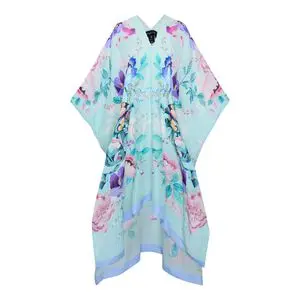 MENG Silk Georgette Kaftan - Green