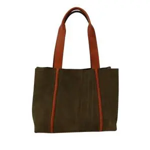 LAUREN REED CO Paloma Tote Bag Nubuck Leather - Green