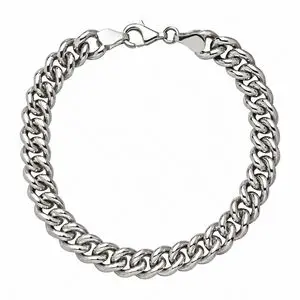 BELINDA JEWELZ Classic Cuban Link Bracelet - Silver