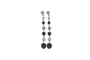 VICKISARGE Neutrals / Baroque Pearl Drop Earrings - Green