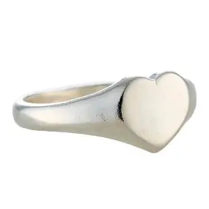 POSH TOTTY DESIGNS Sterling Heart Signet Ring - Silver