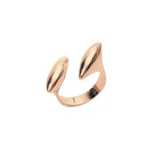 SPERO LONDON Double Marquise Sterling Silver Adjustable Ring - Rose Gold