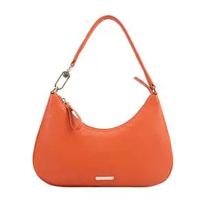 Paul Costelloe Tirana Leather Shoulder Bag - Orange