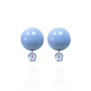 SAULE LABEL Luna Earrings In Soft Sky
