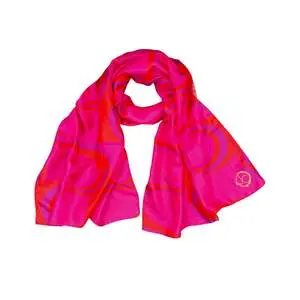 JULIA CLANCEY Jcjc Magenta Silk Scarf - Pink