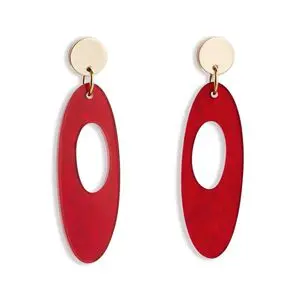 TOOLALLY Hepworth Earrings Berry Pearl - Red
