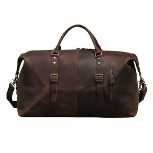 TOURI Genuine Leather Vintage Holdall