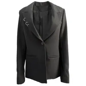 GALLERIADELE Wool Blazer With Piercings