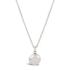 DINNY HALL Button Locket Necklace - Silver