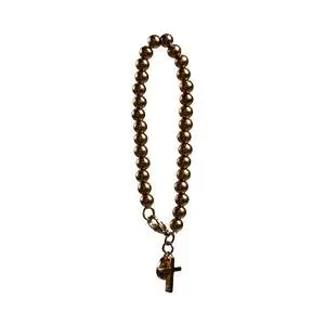 ISAIAH 54:17 The Cross Ball Bracelet - Gold