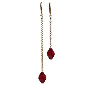 MARQUISE SWIM Red / Gold Bikini Charms M&me Marquise Siam Crystal & Gold