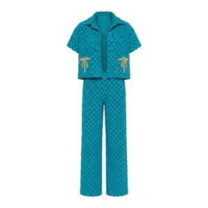 NUR KARAATA Miami Glow Long Set - Blue