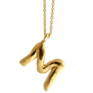 KAREN HALLAM Initial Necklace Plated A-z - Gold