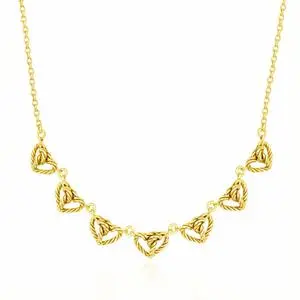 UNALOE Plated Sterling Silver Sculptural Heart Motif Choker Necklace - Gold