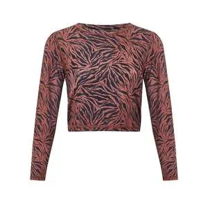 LULA-RU Long Sleeve Top Tiger Print - Brown