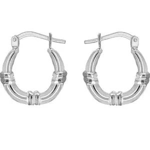 POSH TOTTY DESIGNS Sterling Creole Hoop Earrings - Silver
