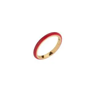 CLAIRE HILL DESIGNS Cherry Enamel Gold Ring - Red