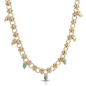 LEEADA JEWELRY Athena Necklace Turquoise - Blue