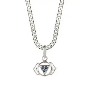 CHARLOTTE'S WEB JEWELLERY Third Eye Chakra Necklace Sapphire - Silver