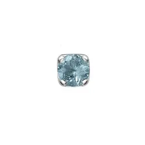 DOWER & HALL Single Aquamarine Stud In Sterling Silver - Blue