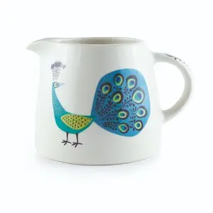 Hannah Turner Peacock Milk Jug - Blue