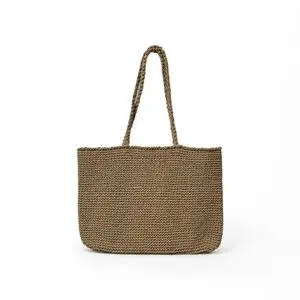 SPRINGMOONATELIER Neutrals Handmade Cream Crochet Beach And Shopping Bag - White
