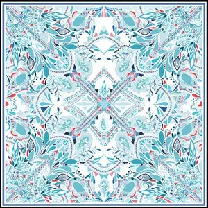 JESSIE ZHAO NEW YORK Silk Scarf Of The Ocean - Blue