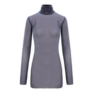 CONCEPT A TROIS Tulle Blouse - Grey