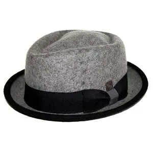 DASMARCA HATS Jackson Cloud Wool Felt Porkpie Hat - Grey