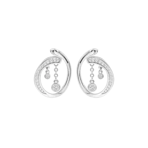 LUCY QUARTERMAINE Volcan Loops With White Topaz - Silver