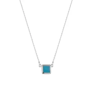SPERO LONDON Turquoise Square Sterling Necklace