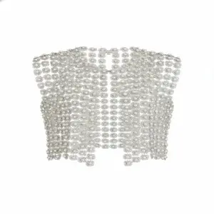 Saachi Floral Shell Pearl Capelet - Silver