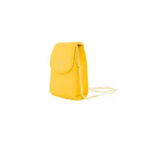 OTRERA Casey Yellow Leather Crossbody - Orange