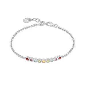 DOWER & HALL Tutti Frutti Bar Bracelet In Sterling