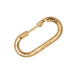 JAREDJAMIN Gold Large Oval Carabiner Clicker Clasp - Silver