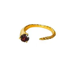 AKI ROC JEWELRY Red / Gold Rise Ring Garnet -gold - Red/gold
