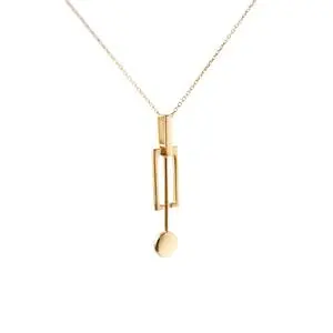 GUTTA DESIGN Tic-toc Necklace Plated Sterling Silver
