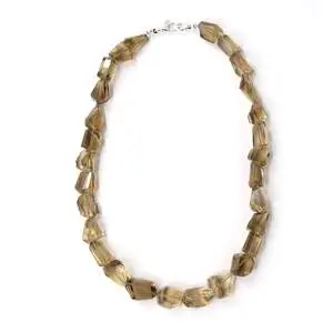 Shar Oke Brown / Silver Brandy Citrine Necklace