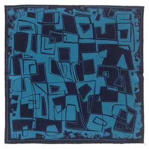 RICHARD ALLAN LONDON Navy Hepworth Silk Neckerchief - Blue