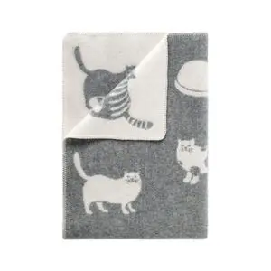 J.J.Textile Cat Small Wool Blanket