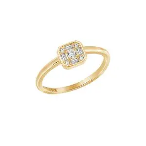 DIAMONBLISS Marilyn Monroe Cluster Square Ring - Gold