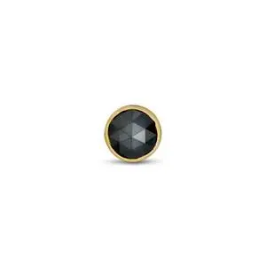 RAHUL'S JEWELS Single 14 Karat Gold Black Diamond Earring - Black/gold